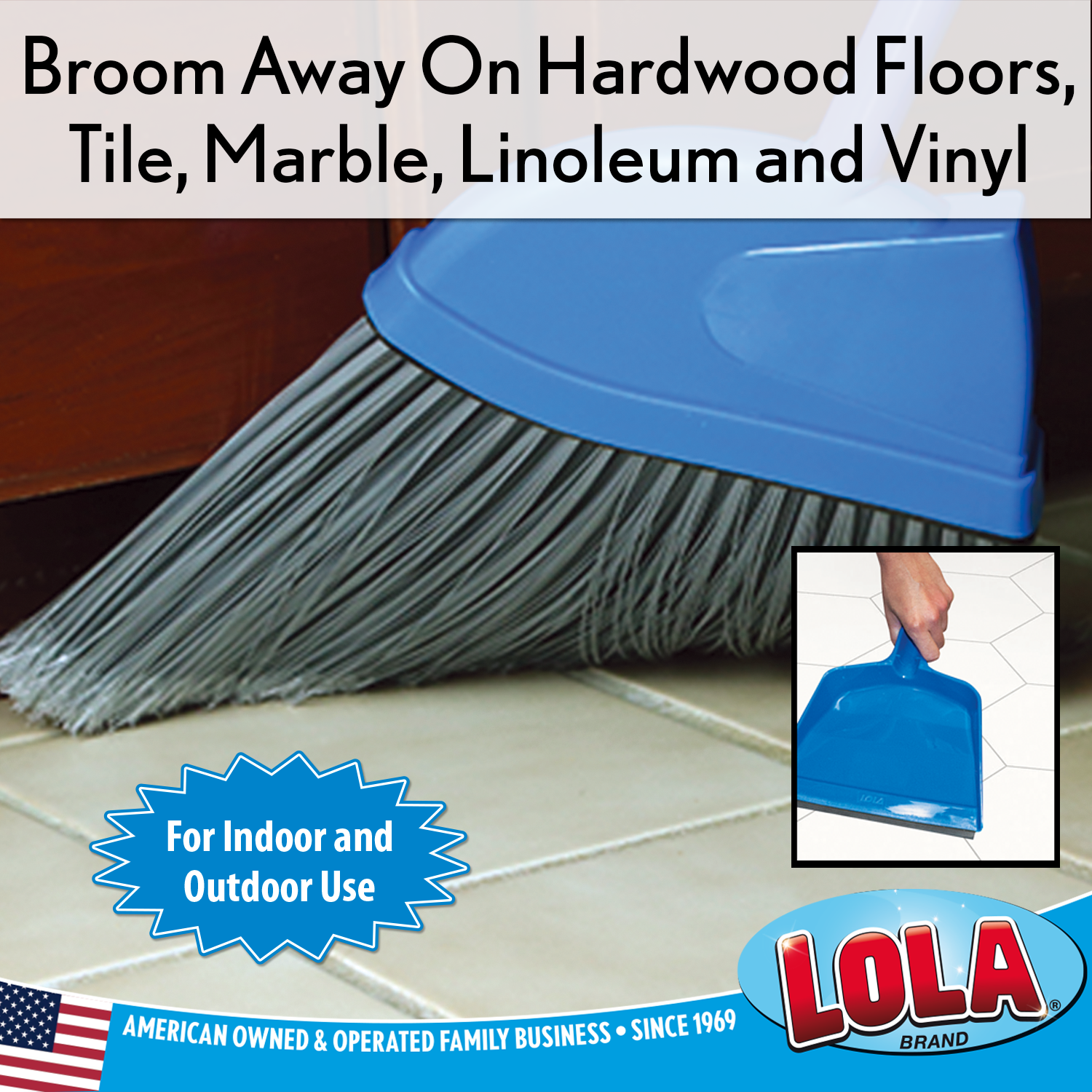 Angle Broom with dustpan, 9.25" W Head, with 4 piece...